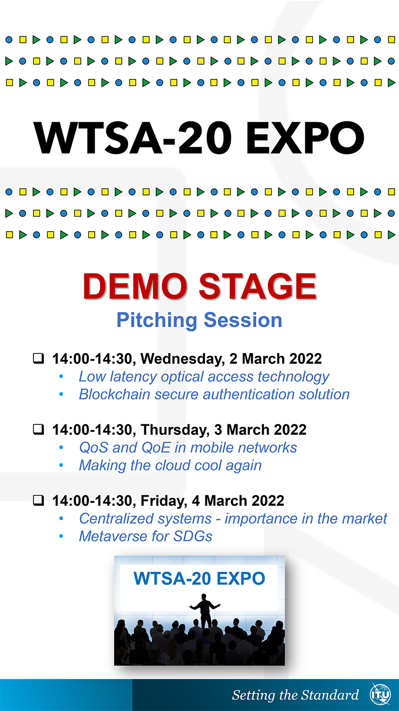 WTSA-20 EXPO Demo Stage Pitching