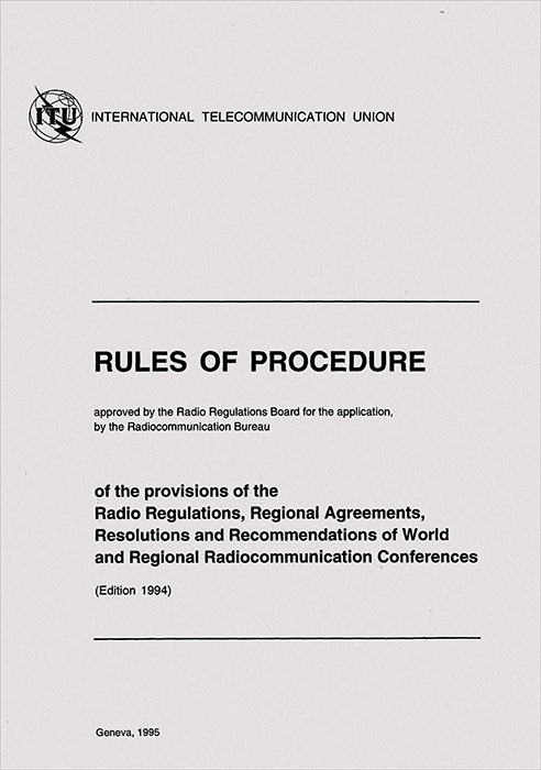 Rules of Procedure (IFRB / RRB)