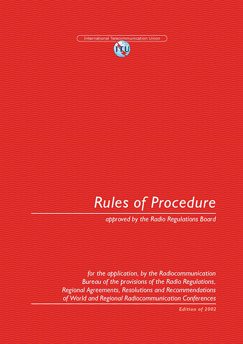 Rules of Procedure (IFRB / RRB)