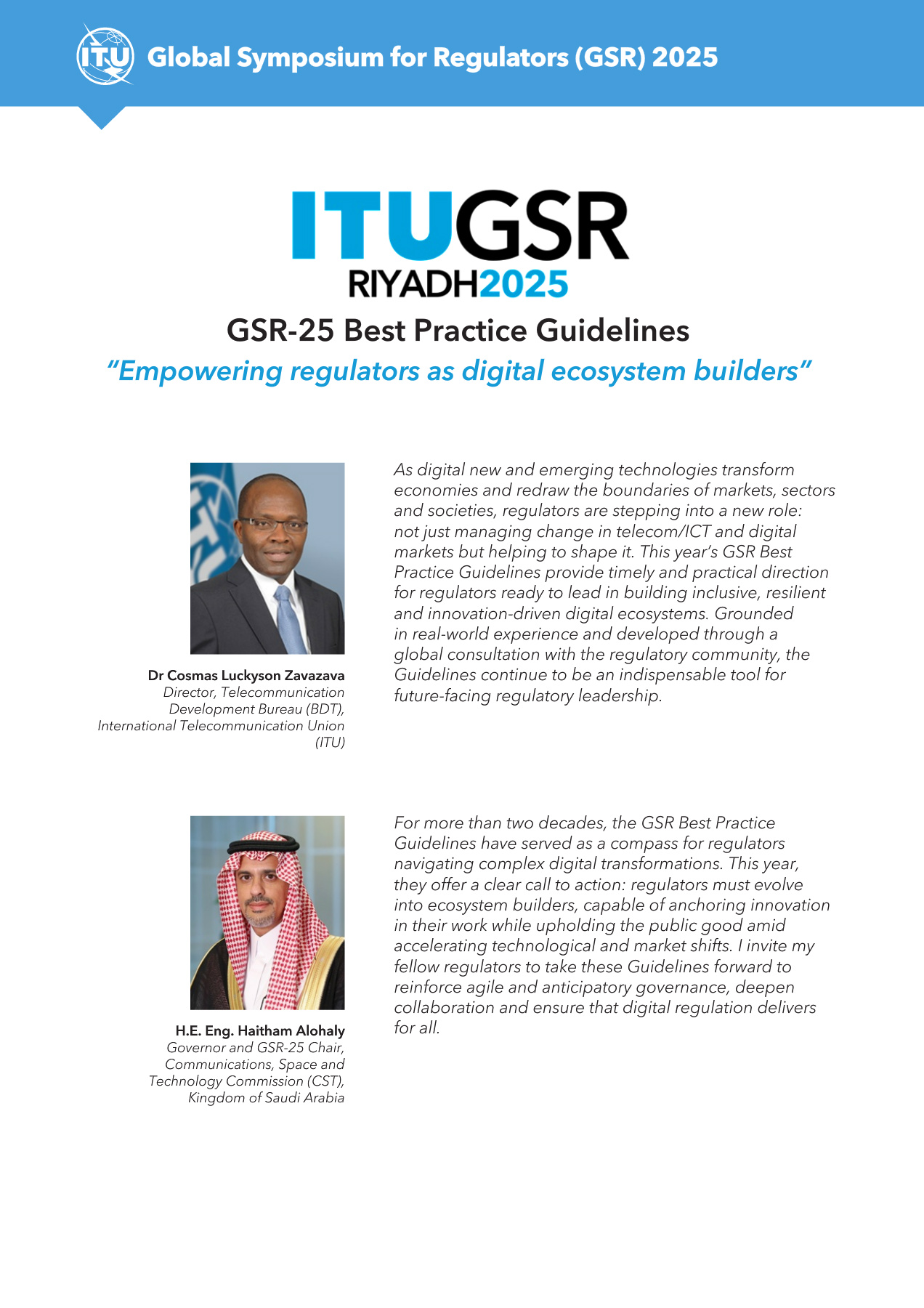 GSR-25 Best Practice Guidelines